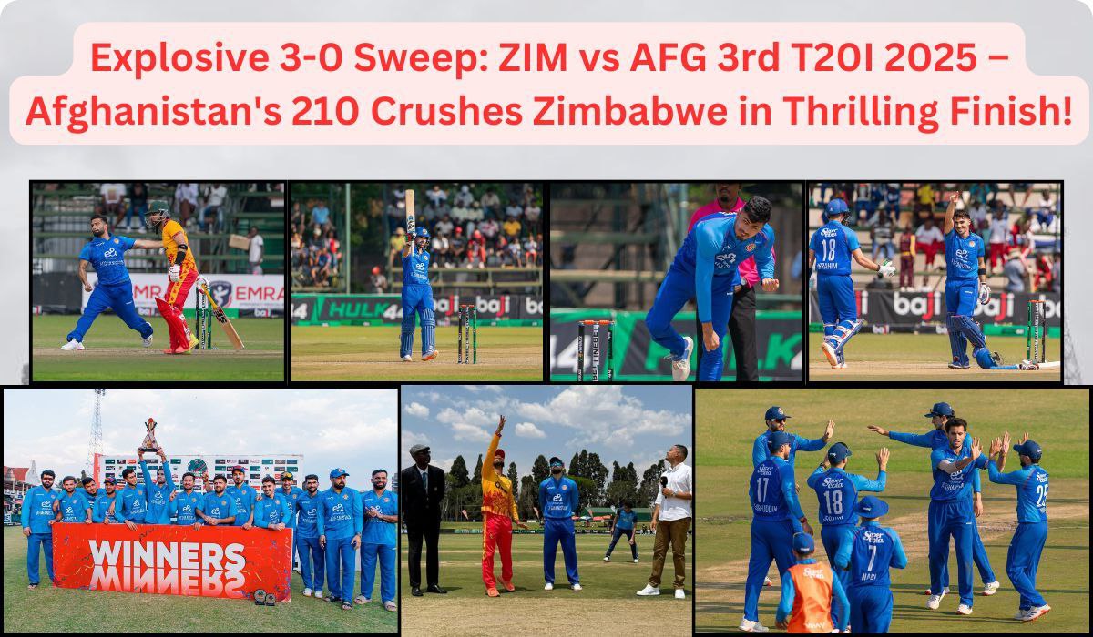 Explosive 3-0 Sweep: ZIM Vs AFG 3rd T20I 2025 – Afghanistan's 210 ...